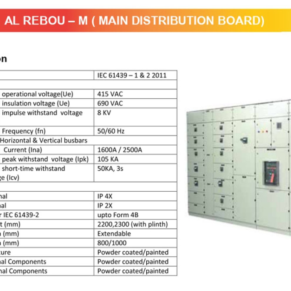 SWITCHGEAR MANUFACTURING - Al Rebou Elect Switchgear Assembly LLC